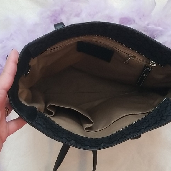 Coach | Bags | Coach Black Purse Signature C Design With Straps | Poshmark